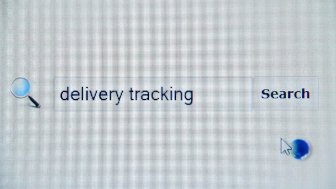 Delivery tracking - browser search query, Internet web page. Stock ...