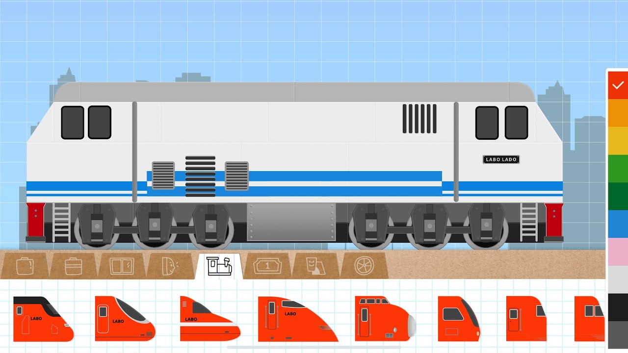 Build a Train CC206 Dua Garis Biru - Labo Brick Train - YouTube