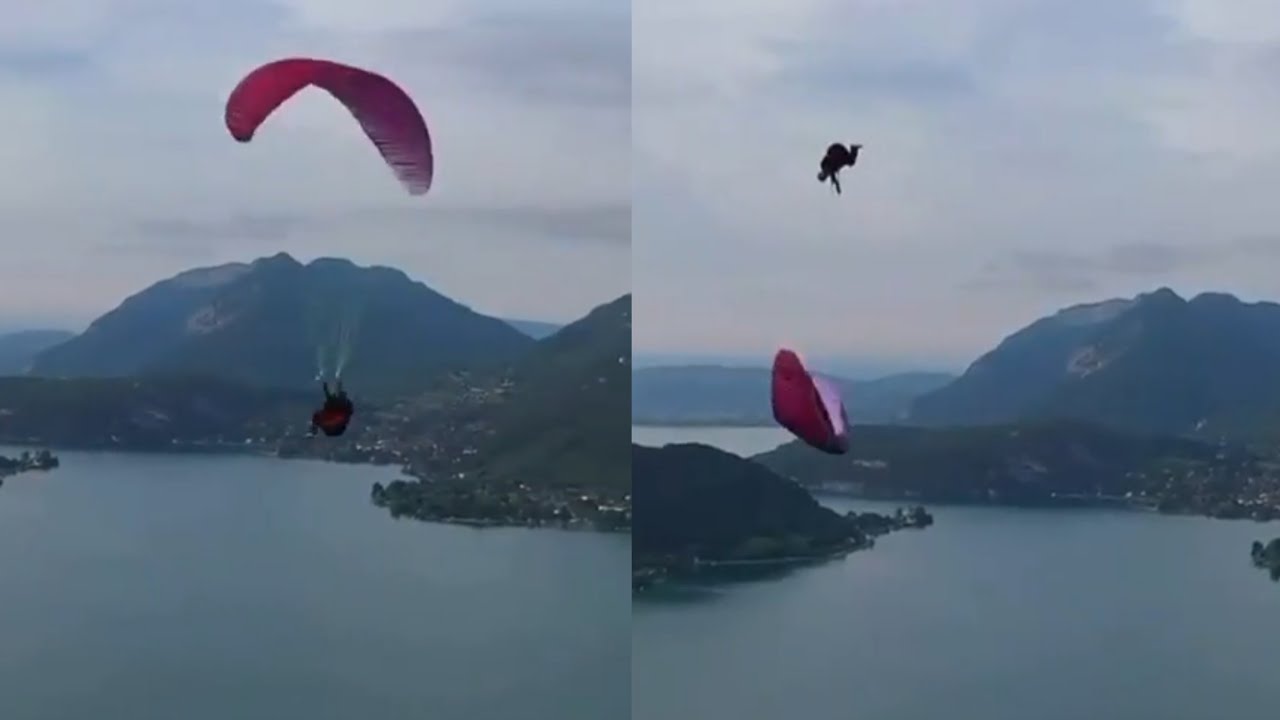 A Man does Front flip While Paragliding - YouTube