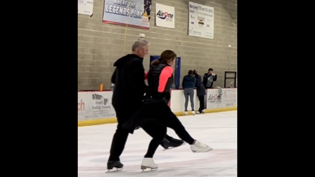 Adult Figure Skating Dance Partnering Practice - YouTube