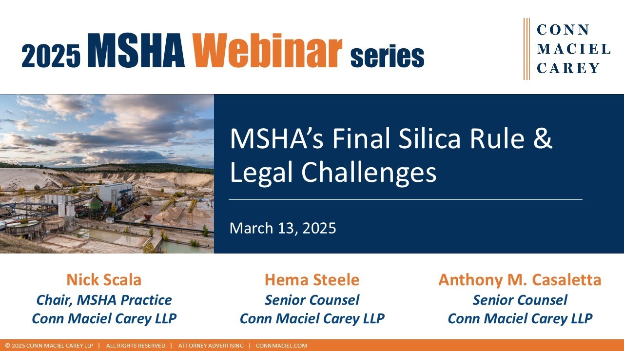 MSHA’s New Silica Rule: Review of Key Changes, Legal Challenges, and ...
