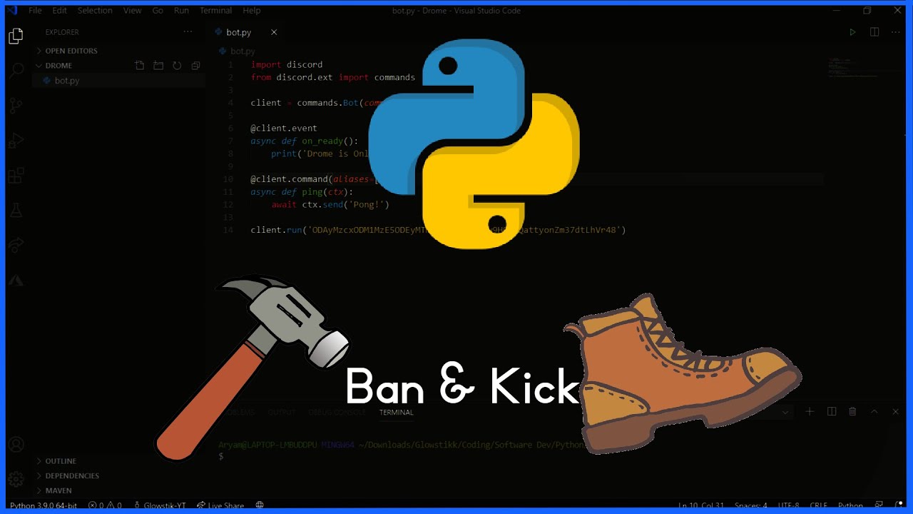 Discord.PY | How to make a bot | Episode 3 - Ban & Kick!!! - YouTube
