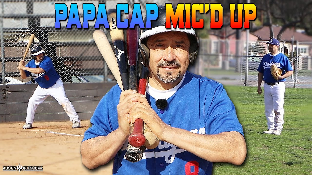 PAPA CAP MIC'D UP BASEBALL GAME! | Kleschka Vlogs - YouTube