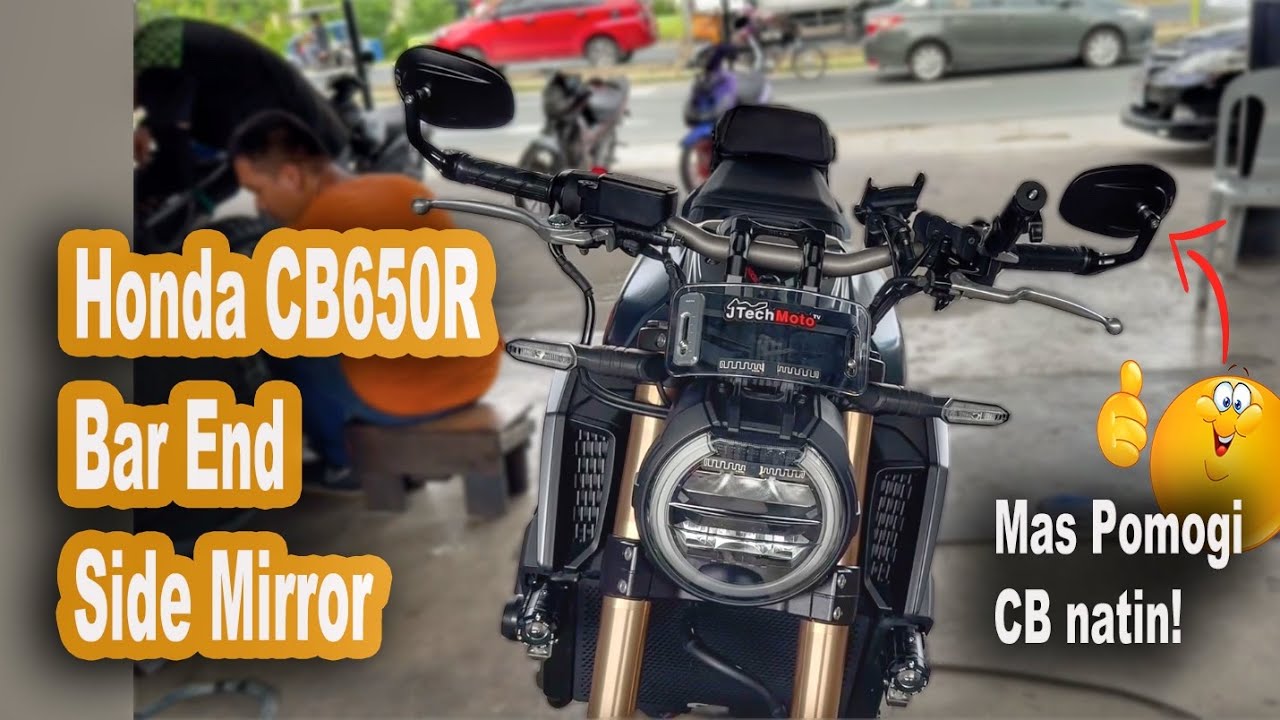 Honda CB650R Bar End Side Mirror Php600 sa Shopee. CB mas Pogi! - YouTube