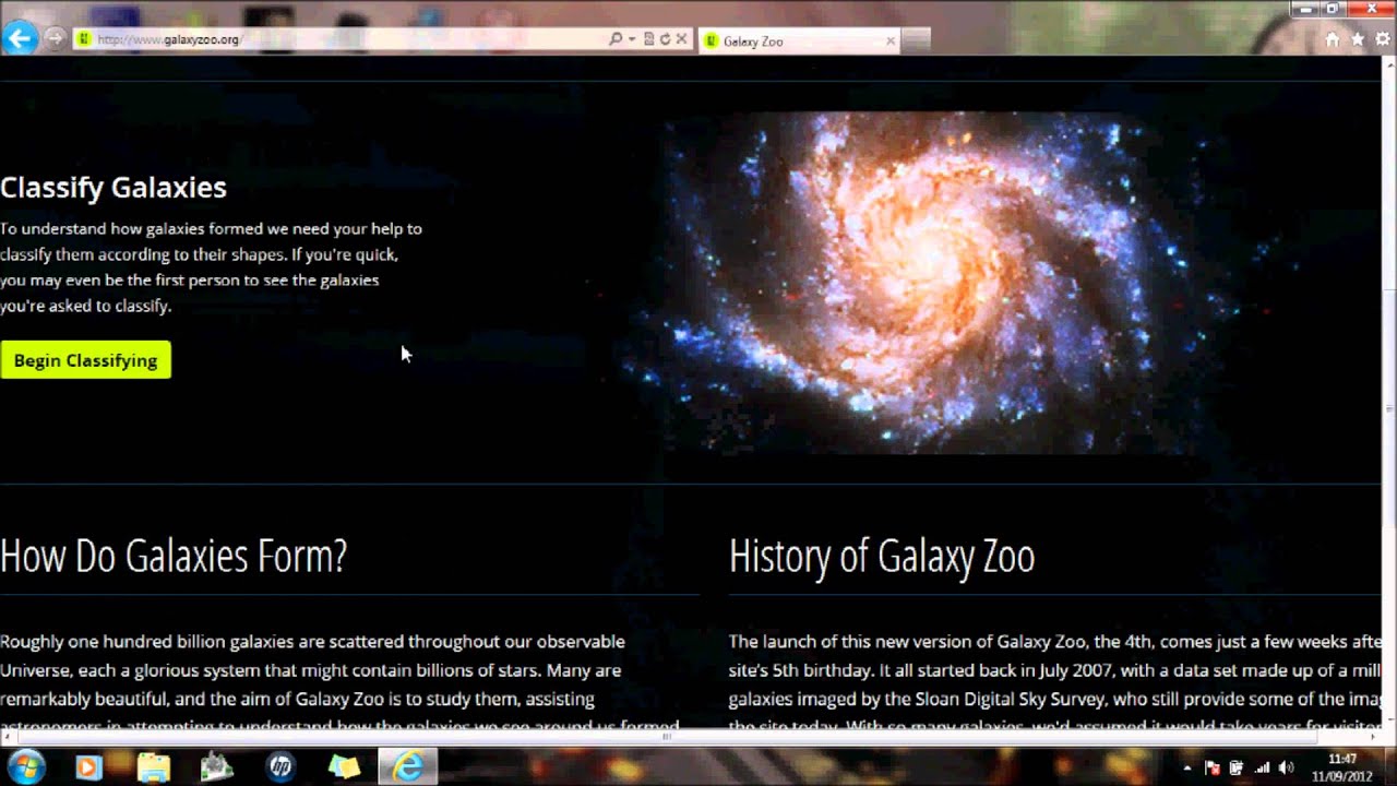 How to write your name in the stars. Galaxy Zoo. - YouTube