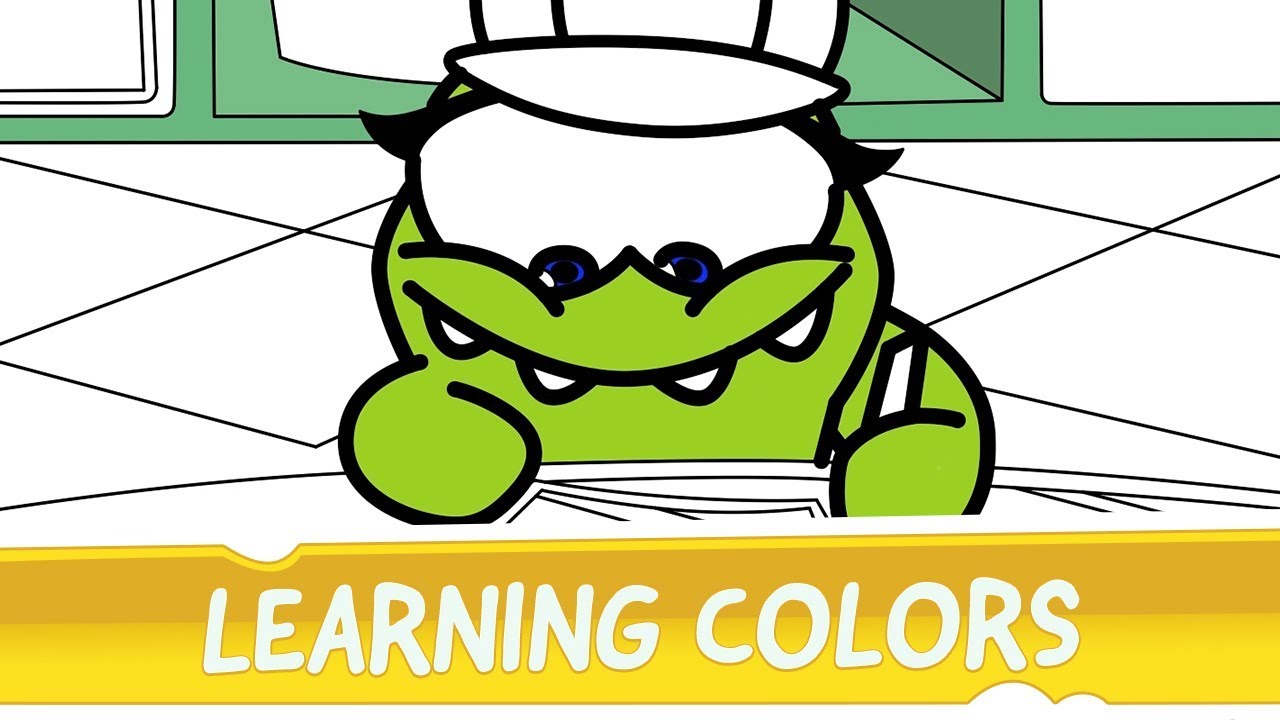 Learning colors with Om Nom - Coloring Book - YouTube