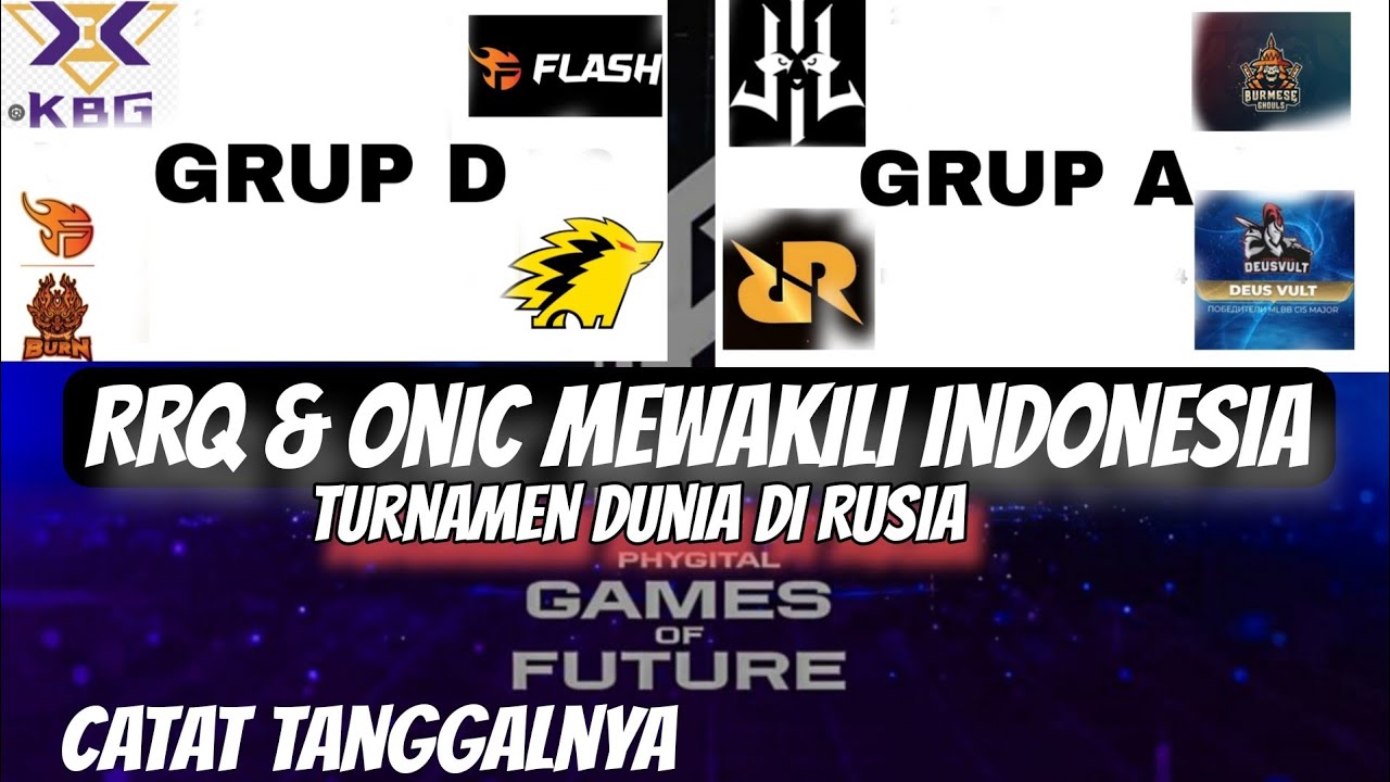 RRQ DAN ONIC JADI WAKIL INDONESIA TURNAMEN MLBB DI RUSIA 🔥Jadwal Games ...