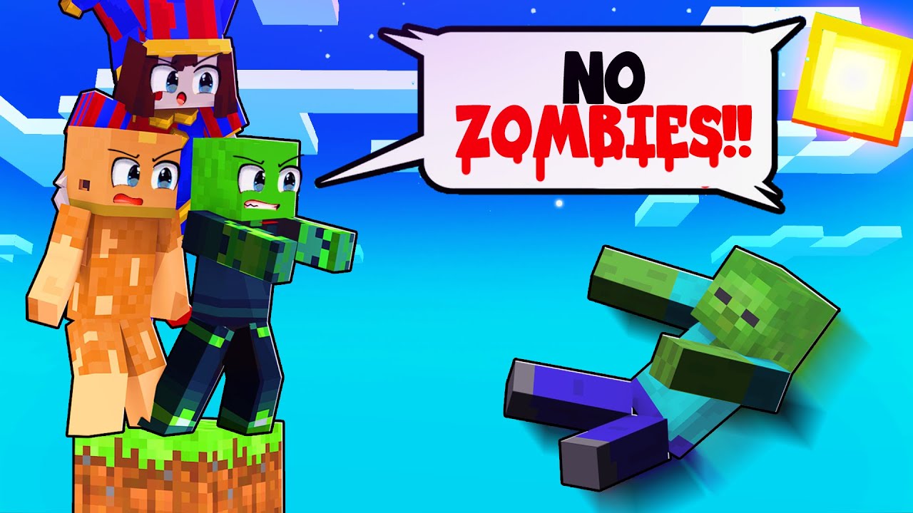 Saving Pomni on One Block in Minecraft! - YouTube