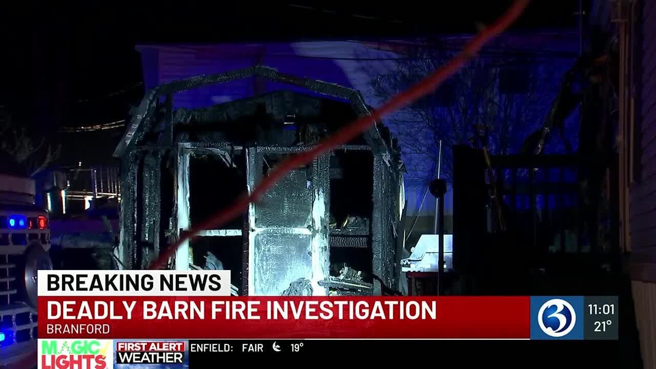 Deadly barn fire investigation in Branford - YouTube