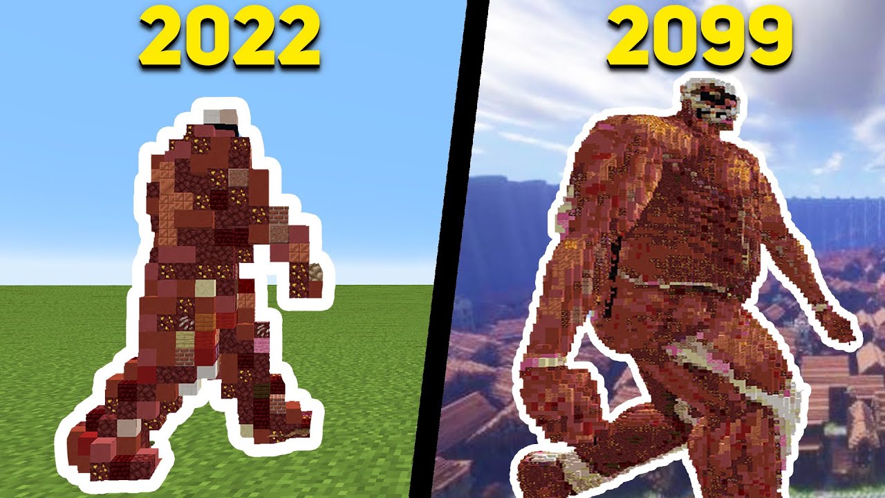 Evolution of Colossal Titan in Minecraft - Attack On Titan (2022-2099 ...