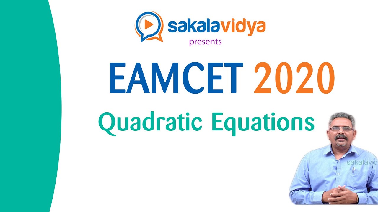 Quadratic Equations EAMCET-2020 FREE MATHS CLASSES - YouTube