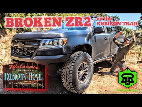 BROKEN CHEVROLET COLORADO ZR2 on the offroad 4X4 Rubicon trail - YouTube