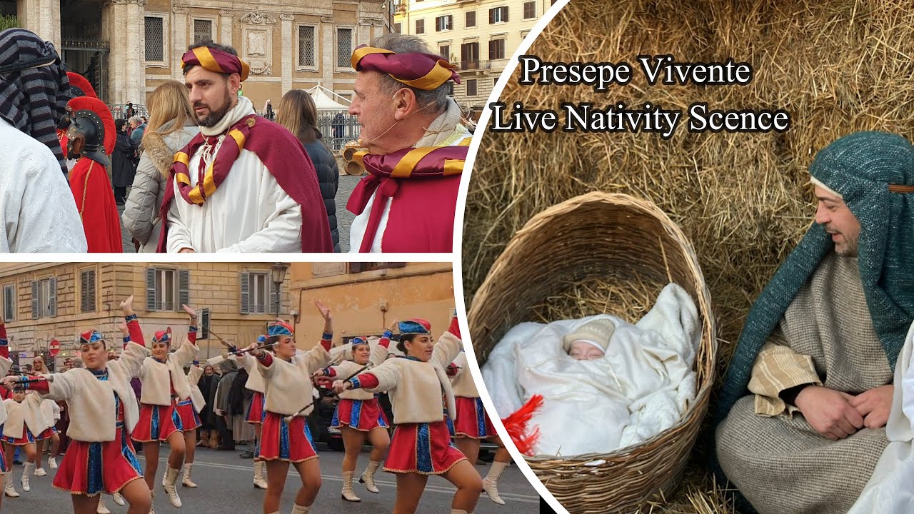 Live Crib at Rome | Christmas Celebration | Live Crib Presentation ...