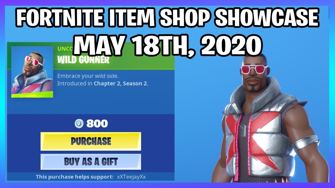 Fortnite Item Shop *NEW* WILD GUNNER SKIN! [May 18th, 2020] (Fortnite ...