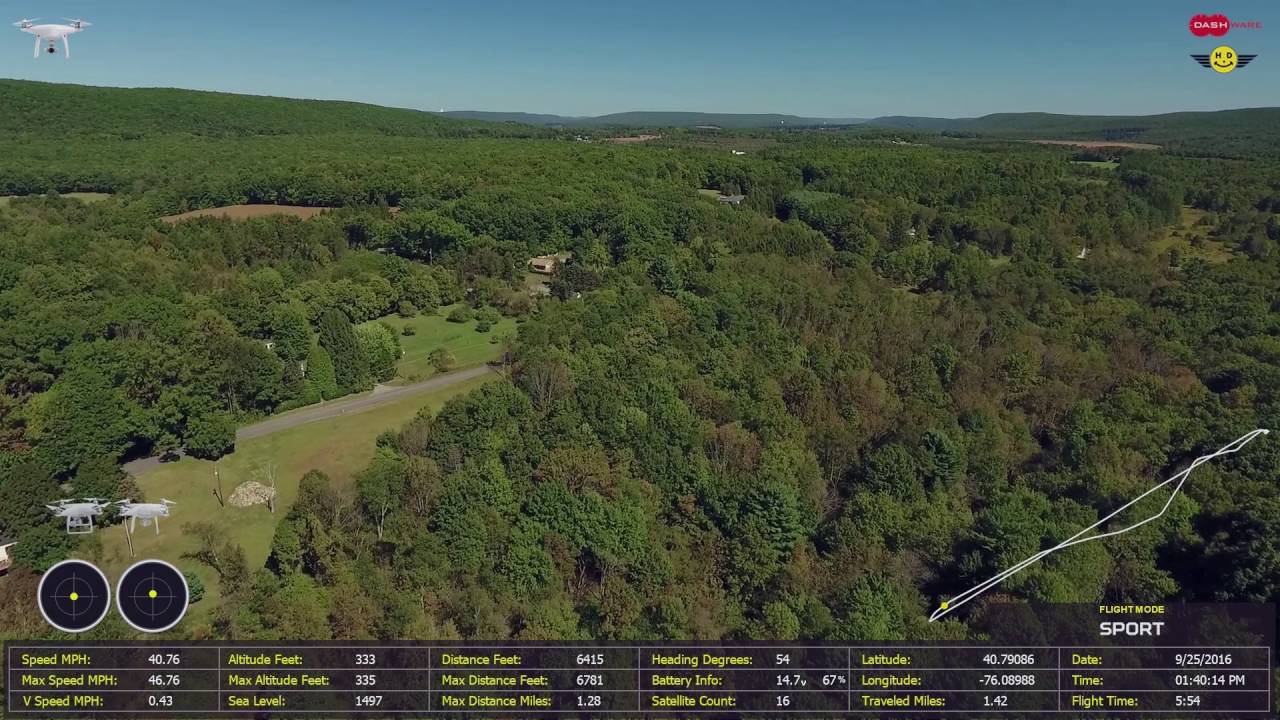 DJI Phantom 4 - Testing Dashware Flight Modes - YouTube