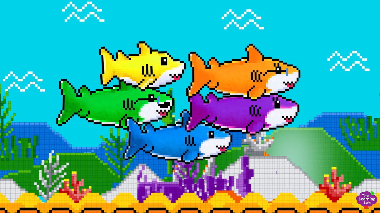 Baby Shark | Kids Song | Nursery Rhymes | Minecraft Style - YouTube
