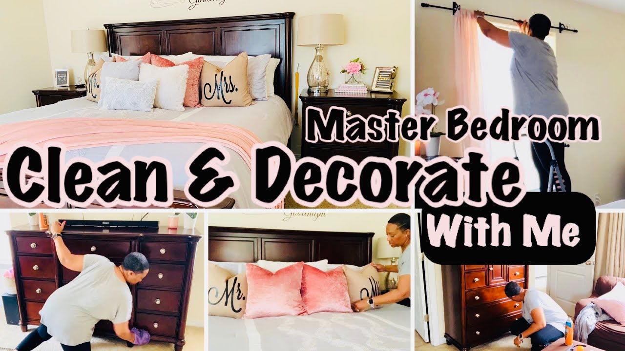 CLEAN AND DECORATE WITH ME | MASTER BEDROOM | SPRING 2020| CLEANING ...