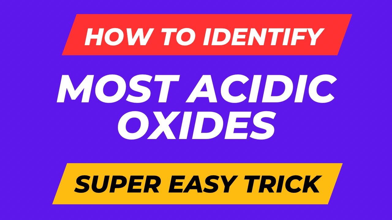 How to Identify Most Acidic Compound - YouTube