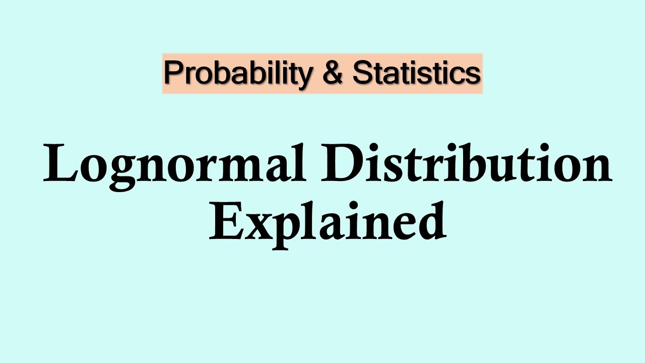 Statistics and probability - Lognormal distribution #statistics - YouTube