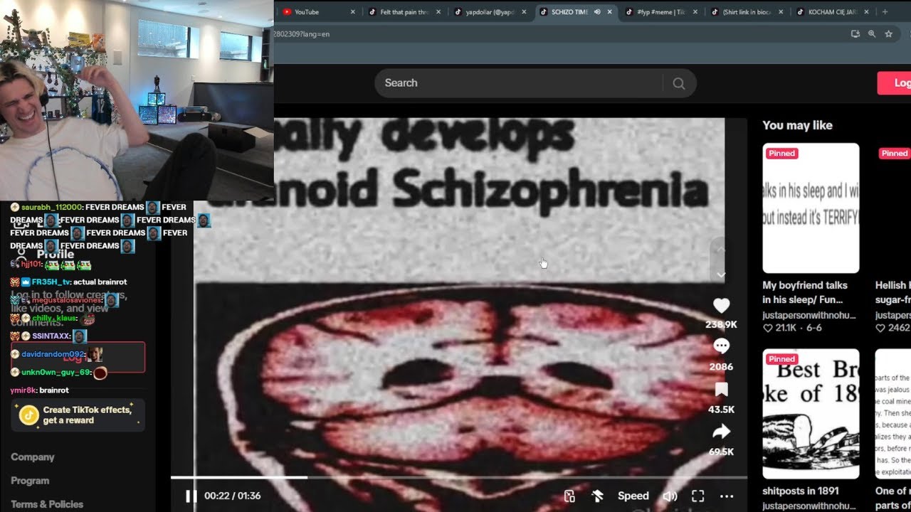 xQc Dies Laughing at The Most Schizophrenic TikTok Ever - YouTube