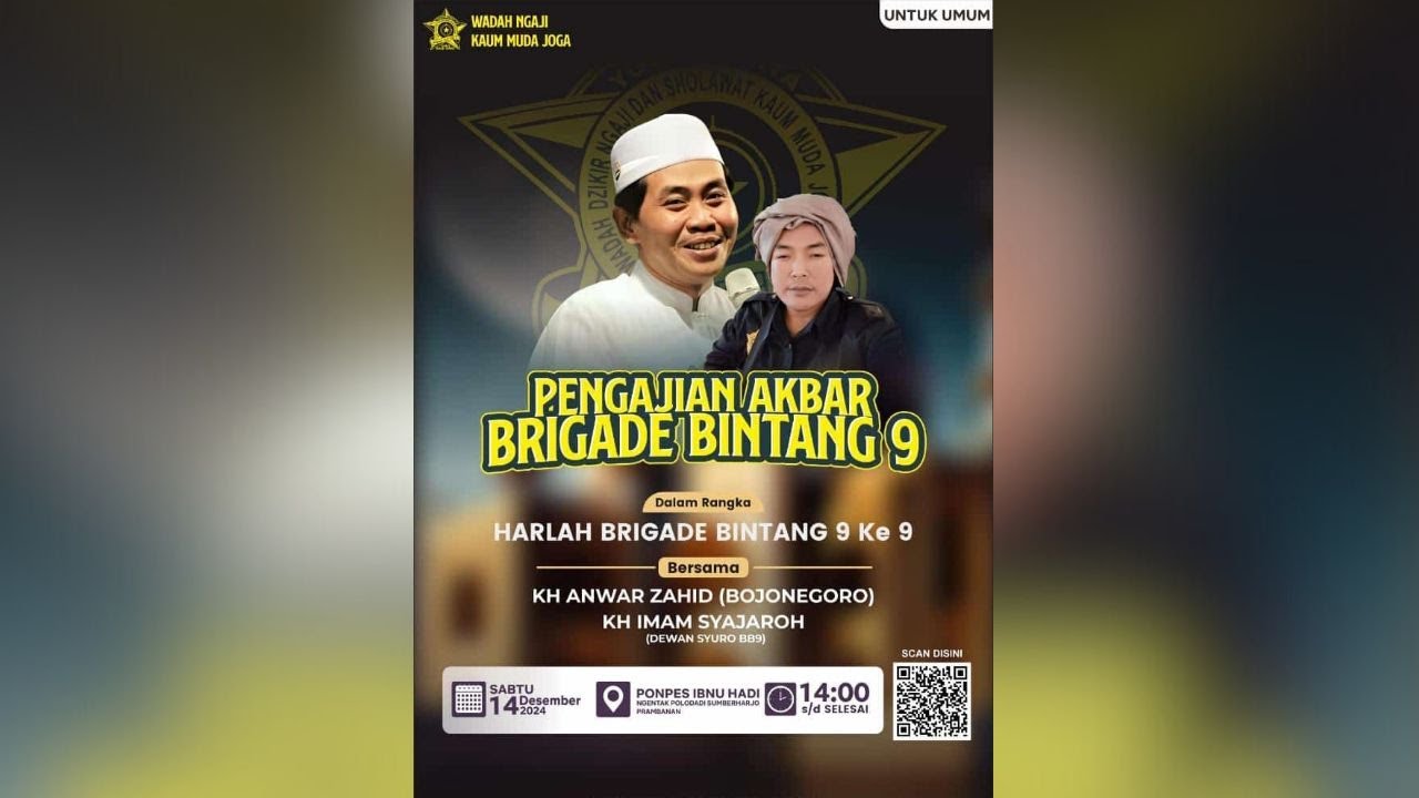🔴 LIVE KH. ANWAR ZAHID | HARLAH BRIGADE BINTANG 9 DI PP IBNU HADI ...