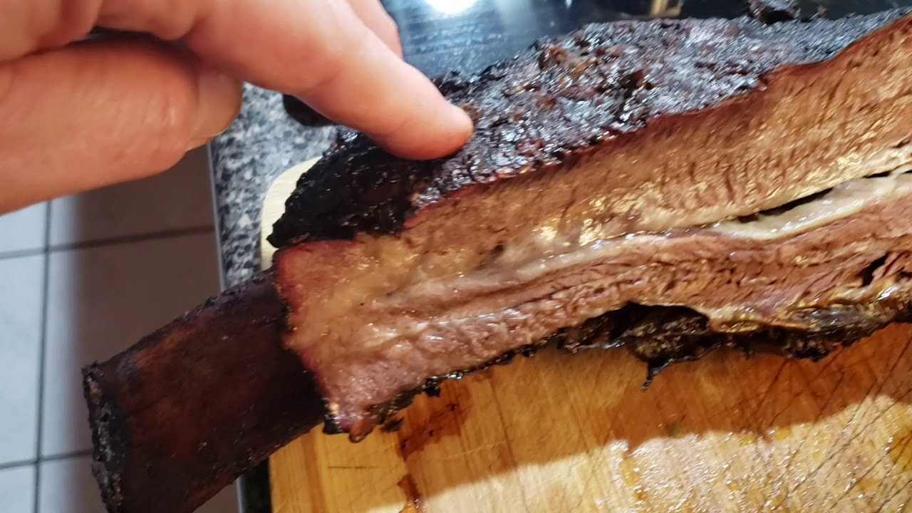 Smoked Dino short rib - YouTube