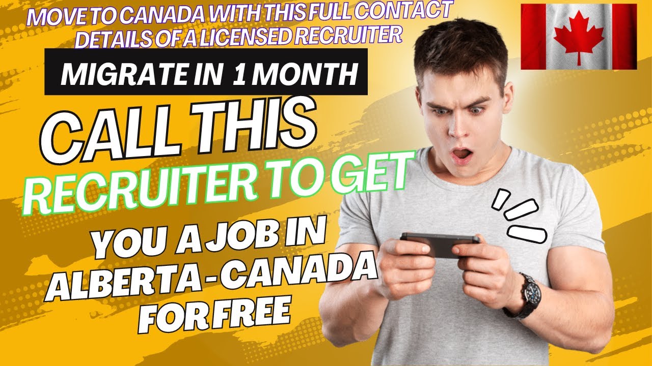Contact this Licensed Recruiter to get you a Job Offer in Canada for ...