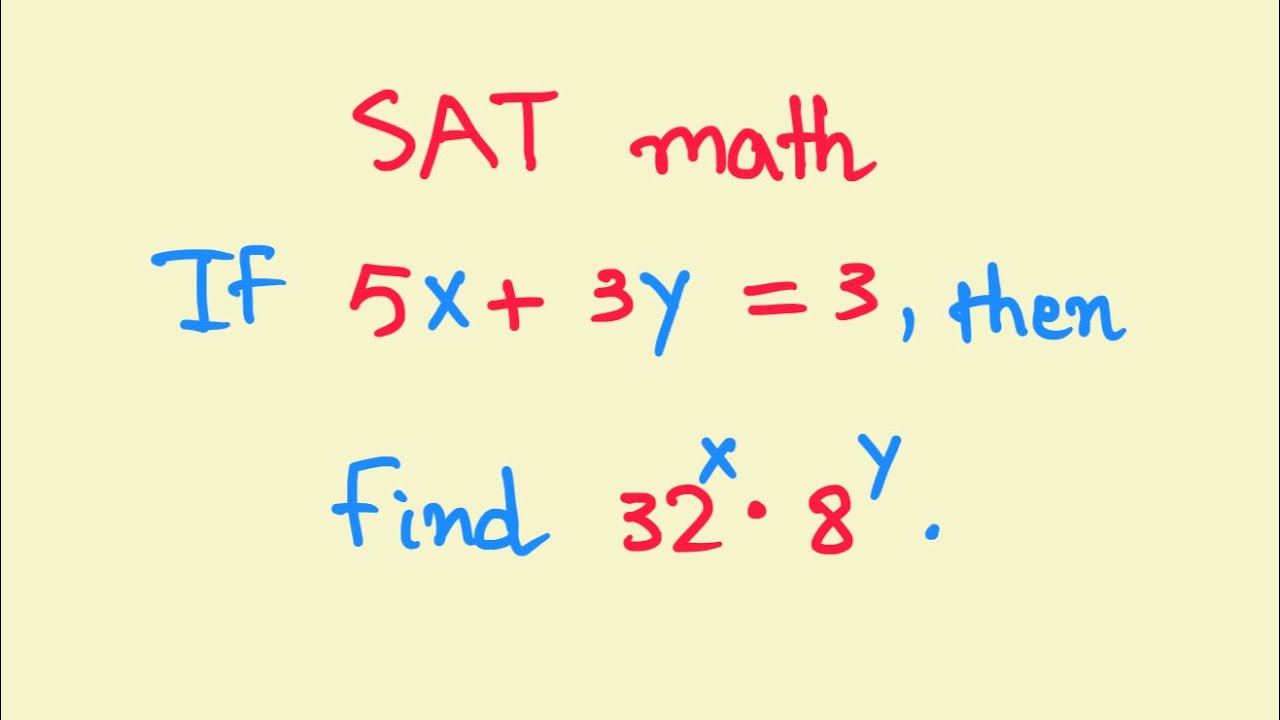 SAT Math Algebra Question9 # SATMath #Algebra - YouTube