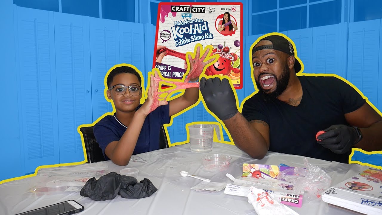 WOW! YOU CAN REALLY EAT IT?! DIY Edible Kool-Aid Slime - YouTube