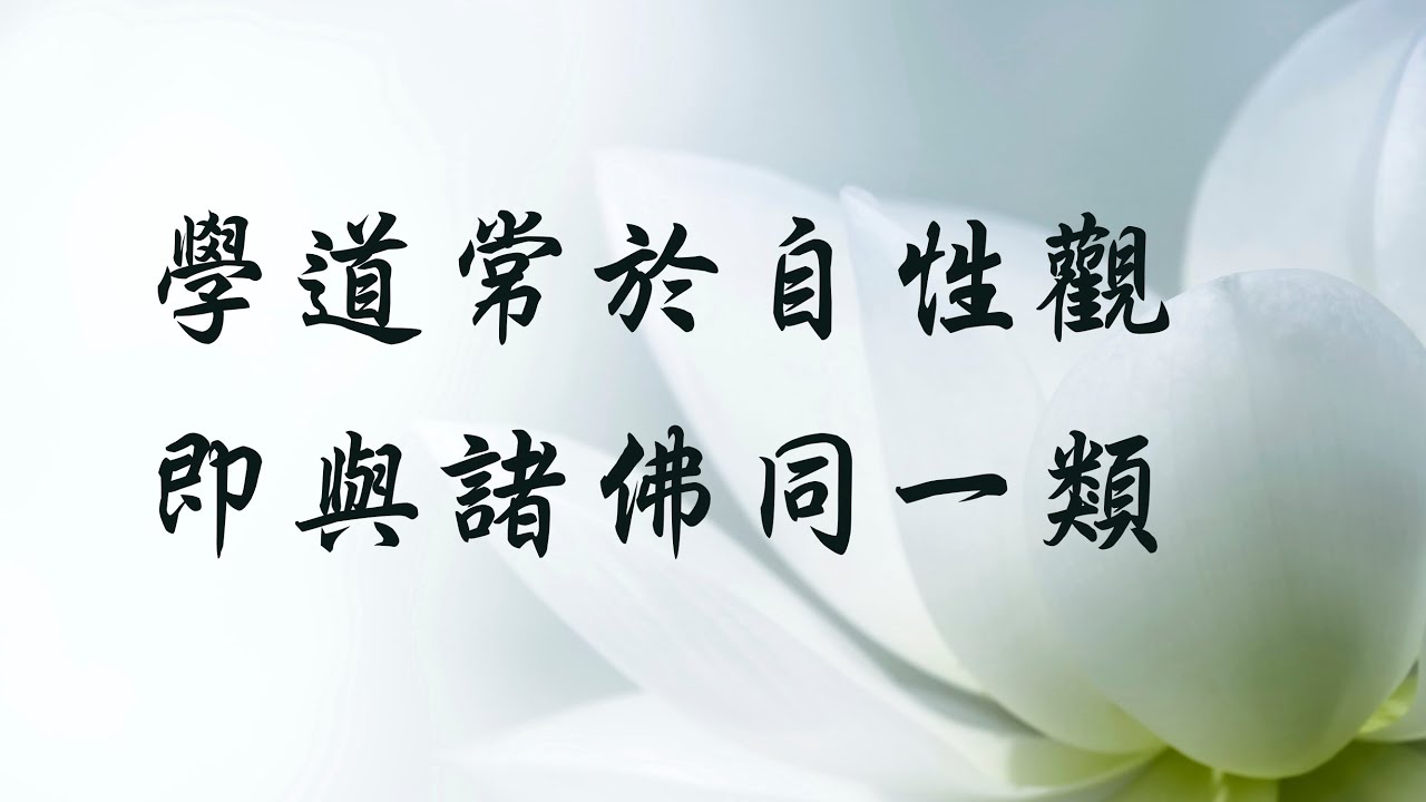 純音版【法語 1】常觀自性同諸佛 Always look within your own self-nature; be the same ...