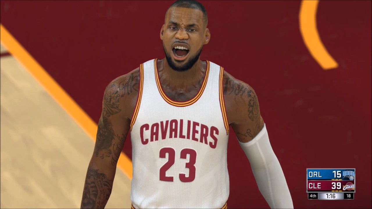 NBA 2K17 - Lebron with the Monster Slam - YouTube