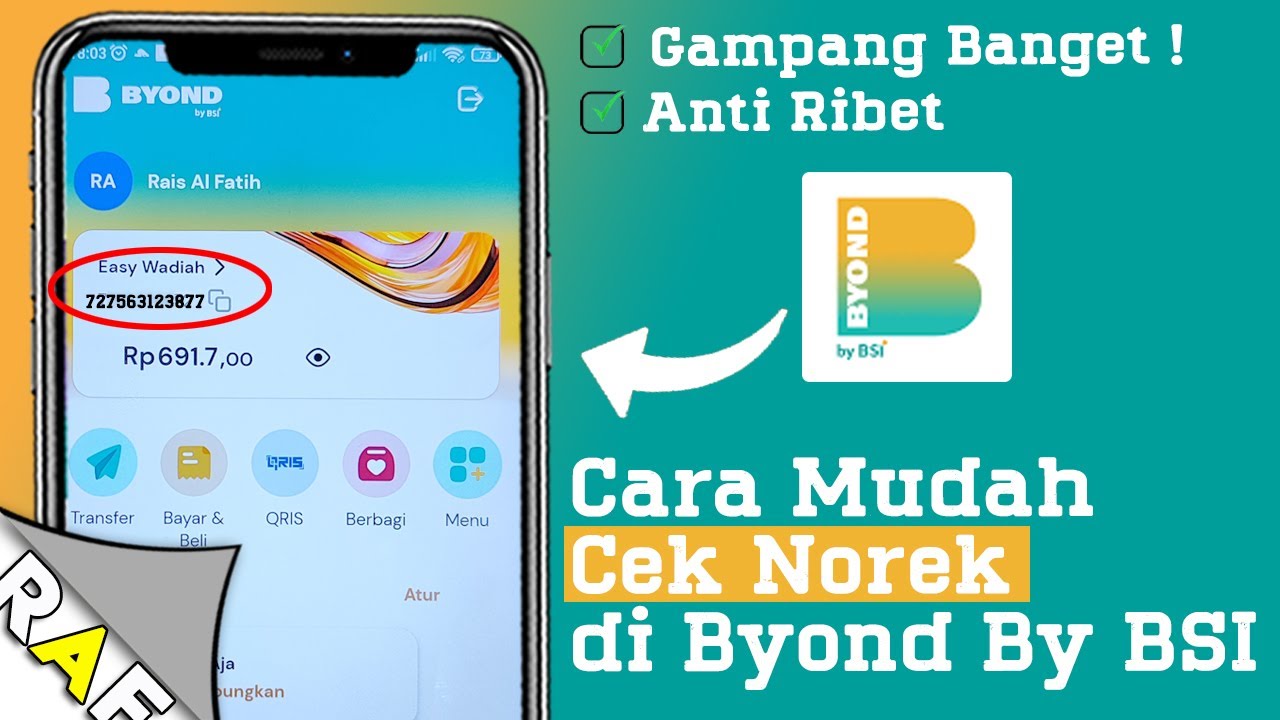 Lebih Mudah ! Cara Cek Nomor Rekening BSI di Byond by BSI - YouTube