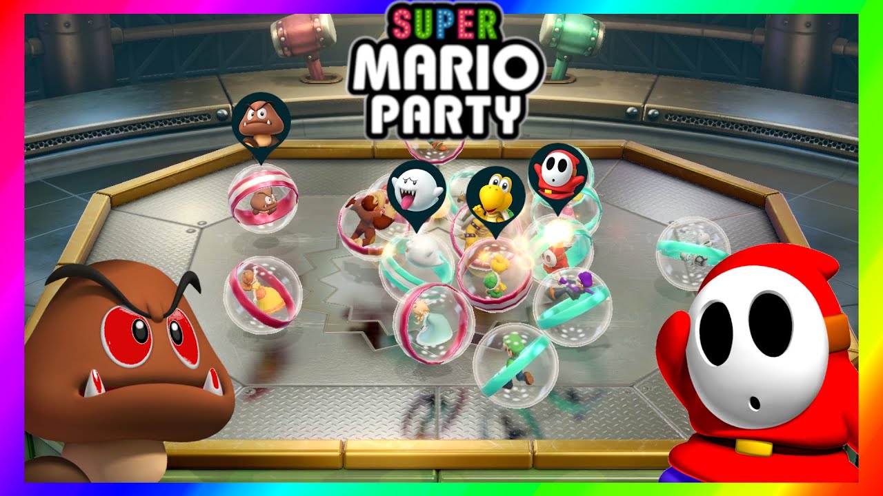 Super Mario Party Minigames Goomba vs Koopa troopa vs Shy guy vs Boo ...