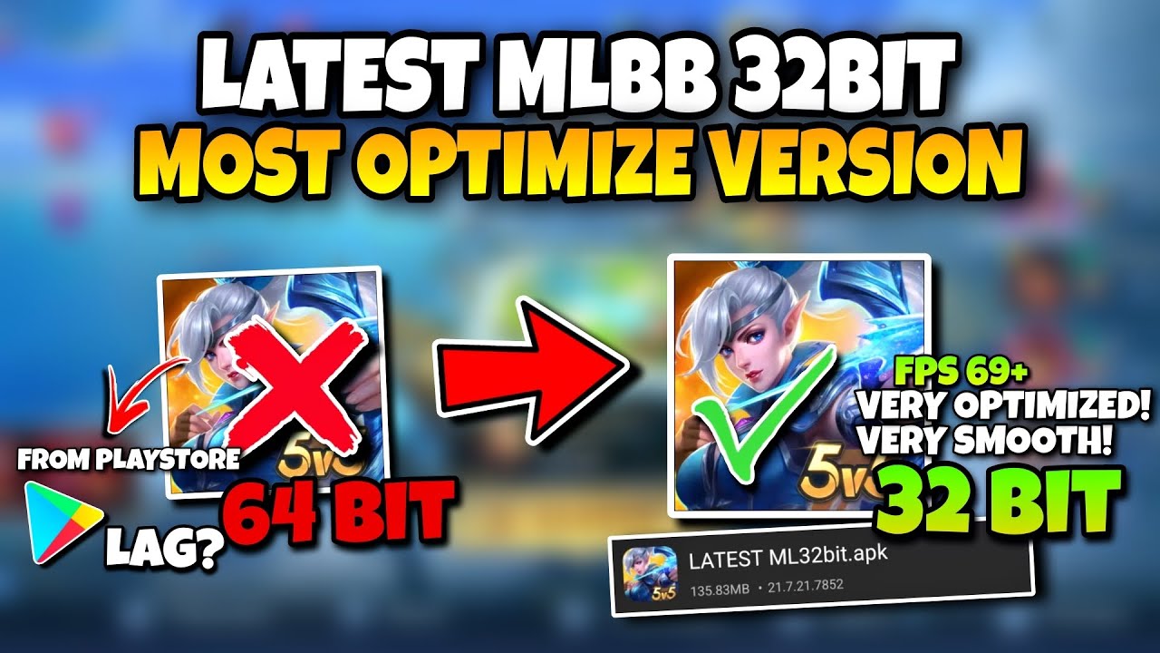 LATEST MLBB 32BIT VERSION | BEST WAY TO FIX LAG AND FPS DROP IN MOBILE ...