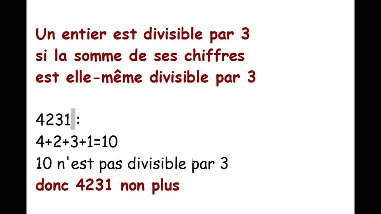 Vidéo 3 : Criteres divisibilité - YouTube