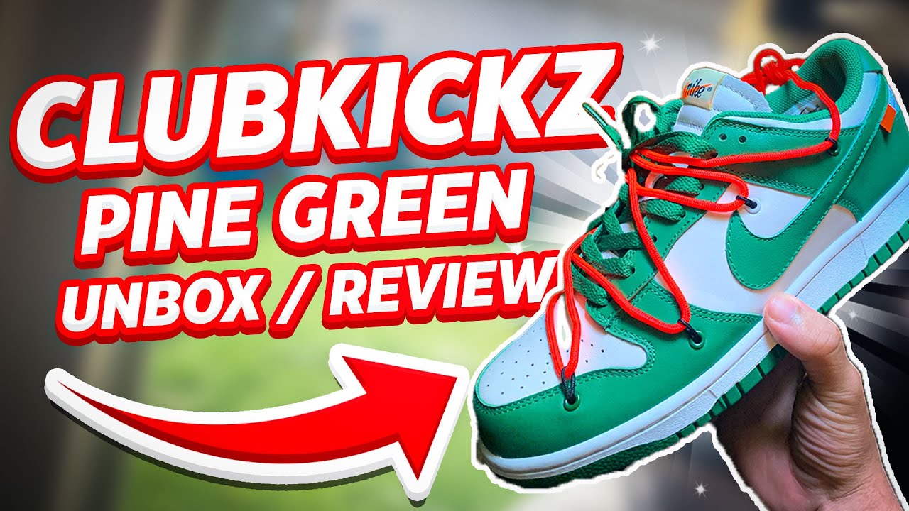 PINE GREEN OFFWHITE DUNKS | CLUBKICKZ | UNBOX / REVIEW | - YouTube