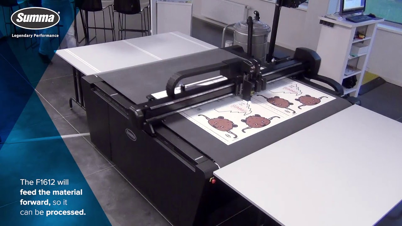 Summa F Series - F1612 Continuous Sheet Feed - YouTube