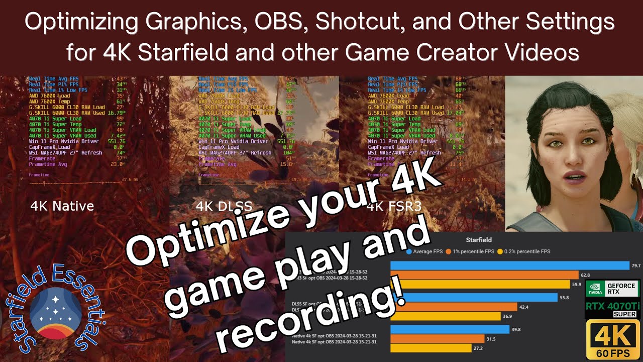 Optimizing Graphics, OBS, Shotcut, and Other Settings for 4K Starfield and other Game Creator ...