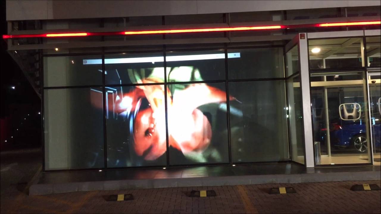 Jordan HONDA Showroom window display - YouTube