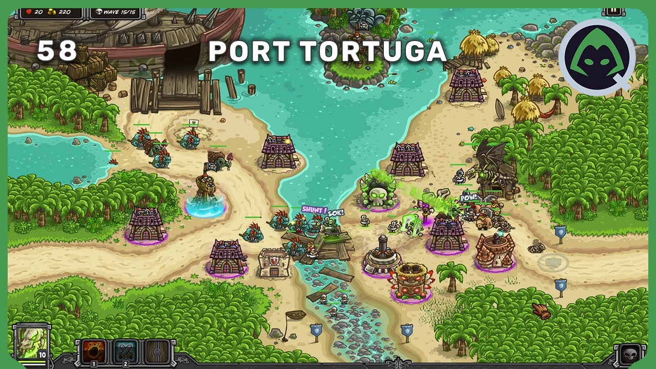 58 Port Tortuga - Kingdom Rush Frontiers - YouTube