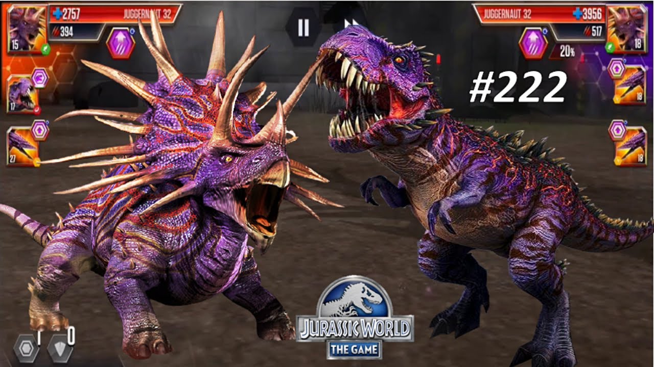 Omega 09 vs Juggernaut 32 Jurassic world the game - YouTube