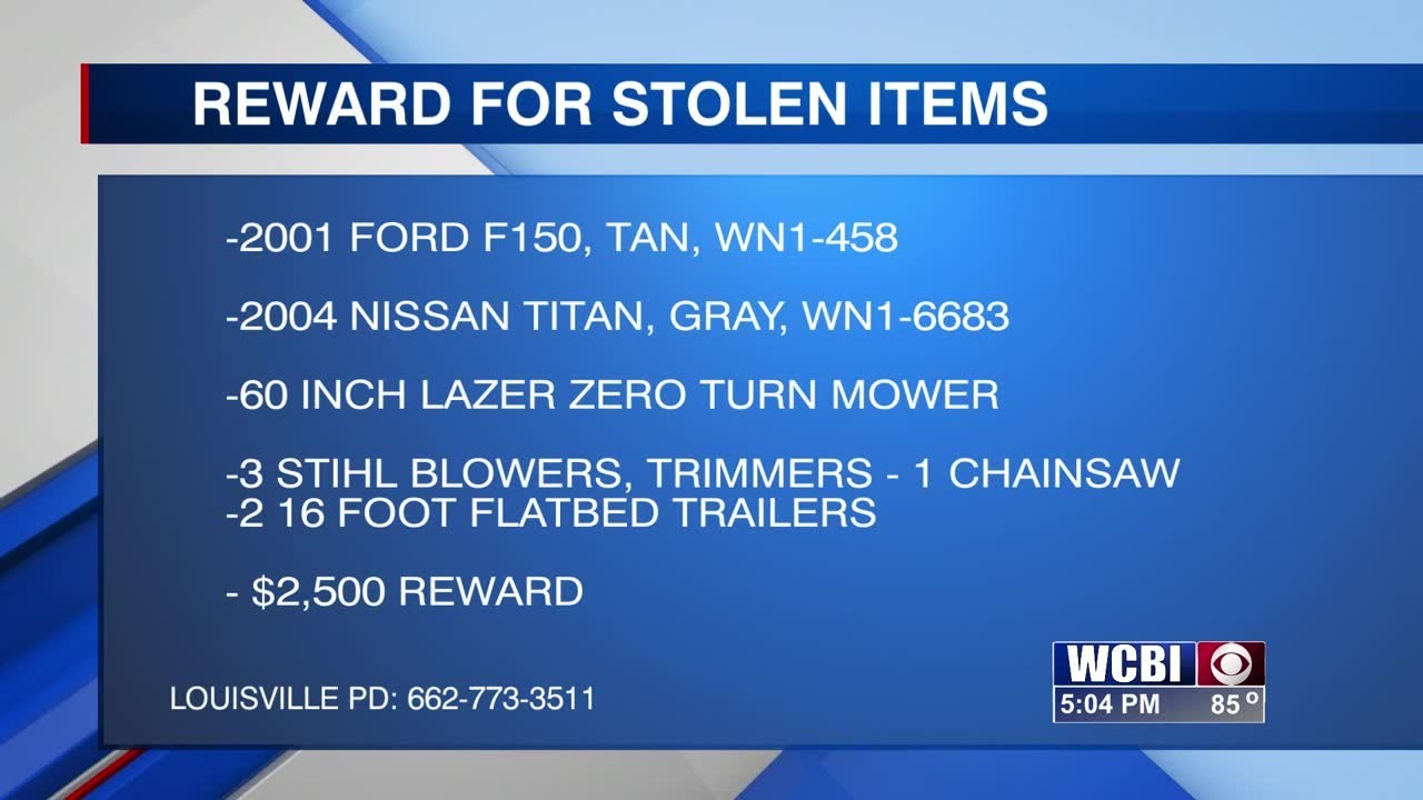 Louisville police offer reward for information about stolen trucks ...