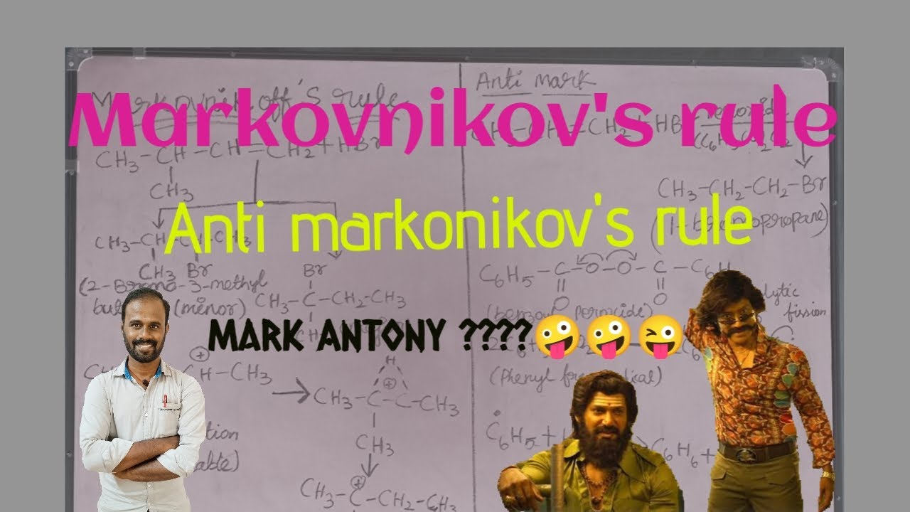 Markovnikov's rule and anti markonikov's rule 11th and 12th chemistry ...