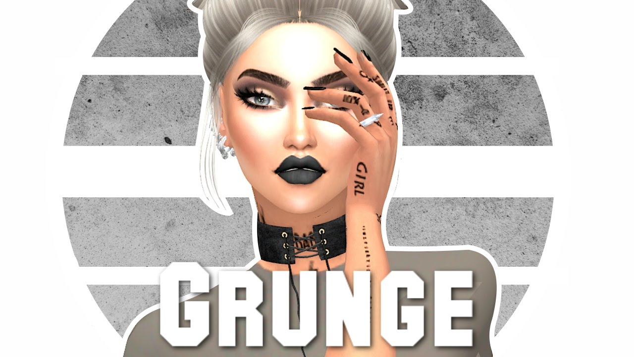 The Sims 4: Create A Sim | Grunge Style Collab w/ KyCoolz + FULL CC ...