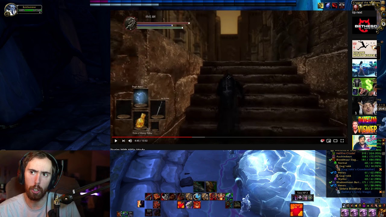 LivestreamFails How to be an ugly streamer Asmongold playing World of ...