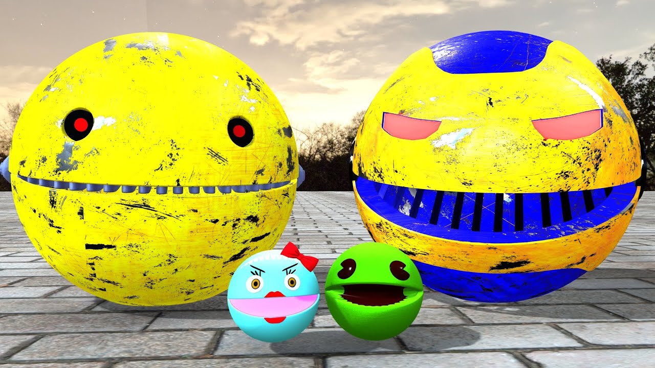 PACMAN VS TWO ROBOT PACMAN BEST ADVENTURE - YouTube