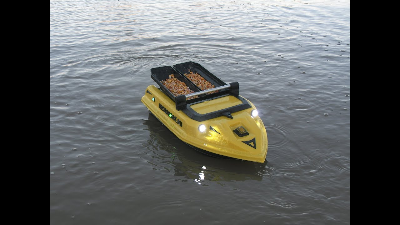 Работа автопилота на прикормочном кораблике MICROBOAT-SEDNA-2LUX - YouTube