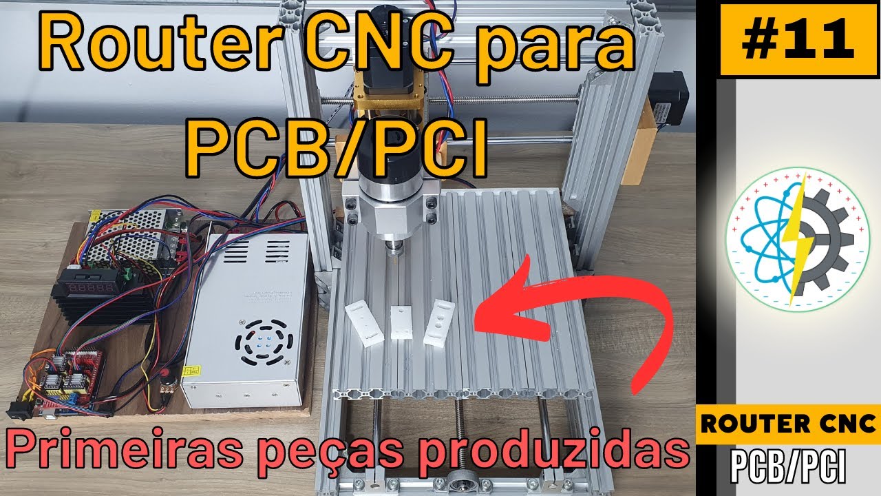 Router CNC para produzir PCB-PCI | Produzindo os suportes para os end ...