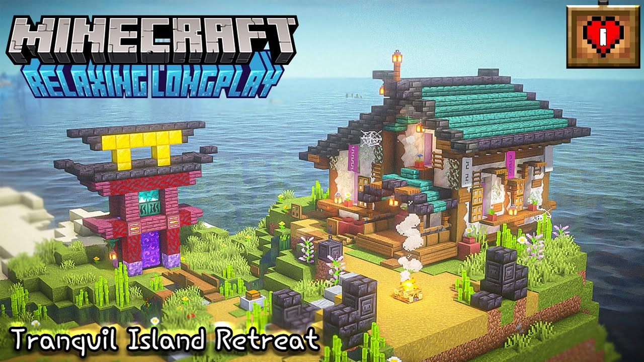 Minecraft Relaxing LongPlay - Tranquil Island Retreat: Cozy Japanese Home (No Commentary) - YouTube