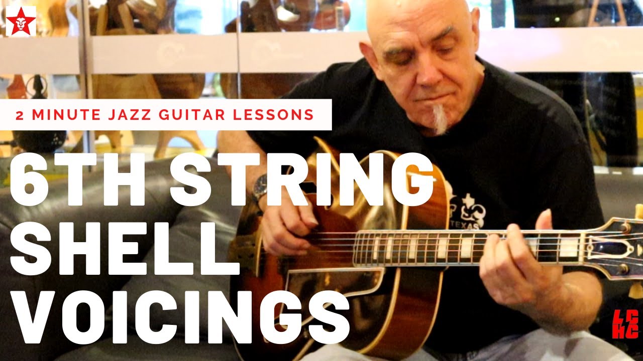 2 Minute Jazz Guitar Lessons #1: 6th String Root Chords, with diagrams ...